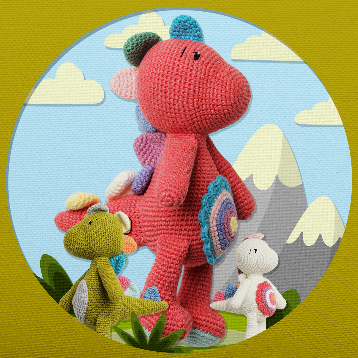 Dino Collection – Cali Zuzu Amigurumi Dolls